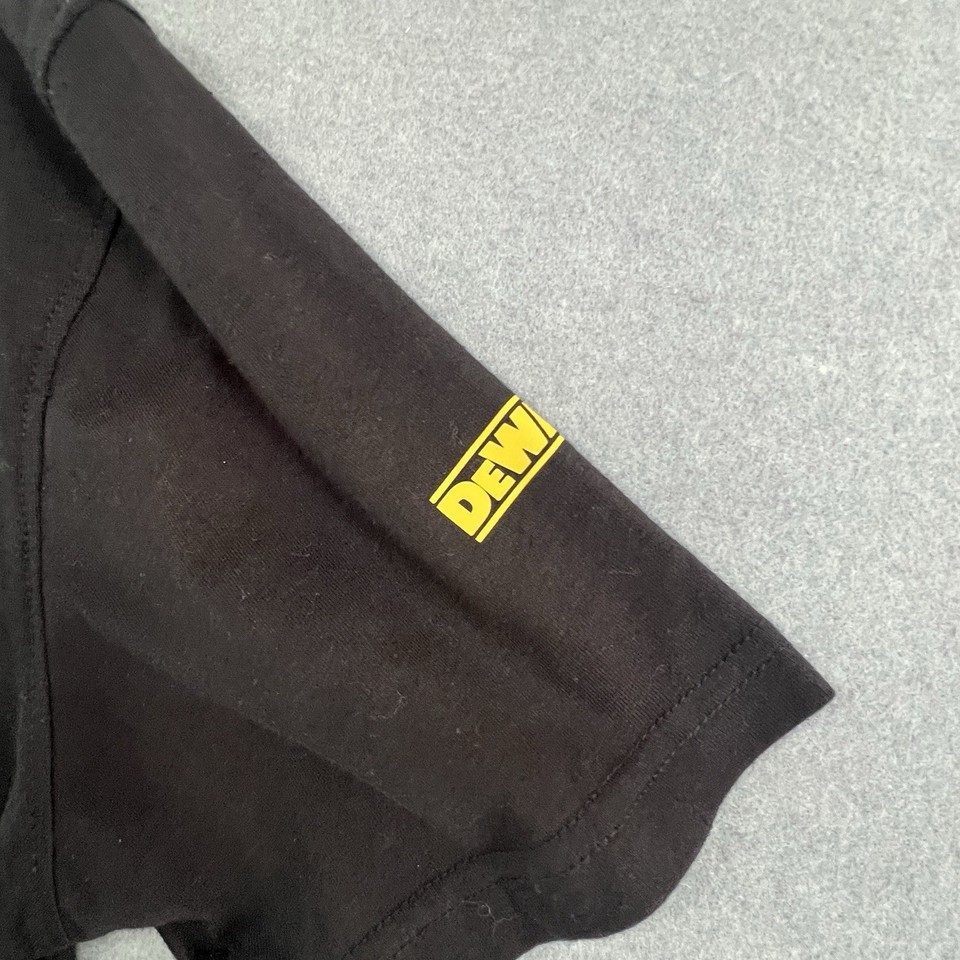 DeWALT Workwear Black Yellow Logo T-Shirt Men’s L Casual Tee | eBay UK