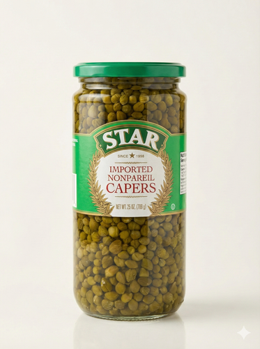 New Limited STAR Imported Nonpareil Capers 25 oz (709g) Large Glass Jar ...
