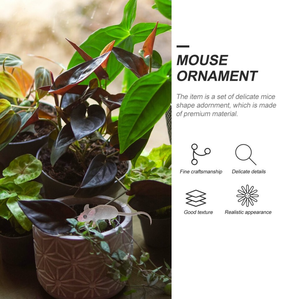 5pcs fake rat toys Rats Garden Rat Props Lifelike Rat Figurines Trick ...