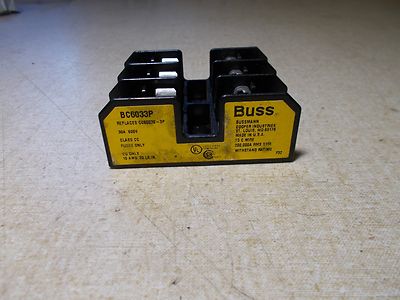 Buss BC6033P Fuseholder 30A 600V Class CC *FREE SHIPPING* | eBay