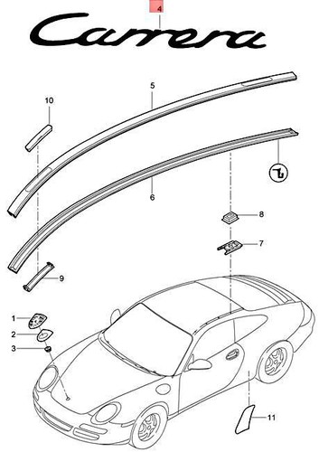 Genuine PORSCHE 911 Carrera 997 Inscription 99755924101 | eBay