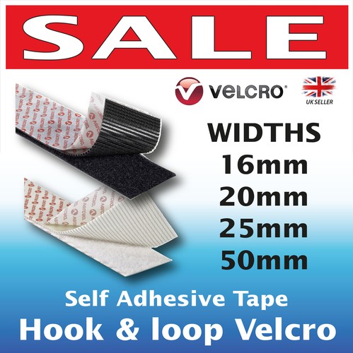 VELCRO® Genuine Brand PS14 SELF ADHESIVE HOOK & LOOP Sticky Back Tape Strips | eBay UK