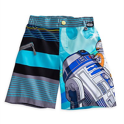 Disney Store Star Wars Force Awakens R2-D2 BB-8 Jedi Boy Swimsuit Suit ...