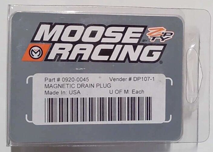 NEW Moose Racing Magnetic Oil Drain Plug Zip-Ty Red 12 x 1.50 x 21mm ...