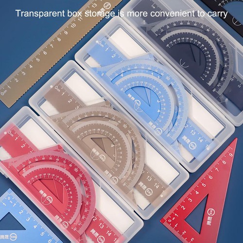 4PCS Triangle Ruler Measurement Tool Metal Square Try Square Triangular ...