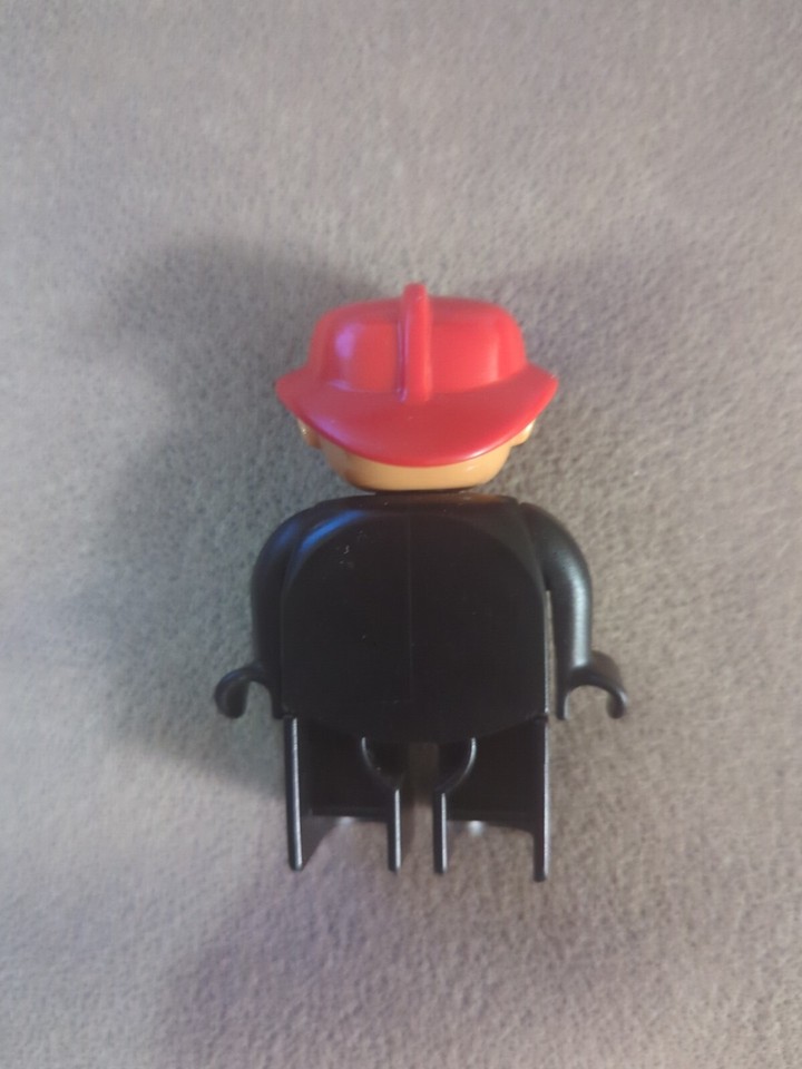 Lego Duplo Figure Fireman red helmet black vintage (approx. 2001) | eBay