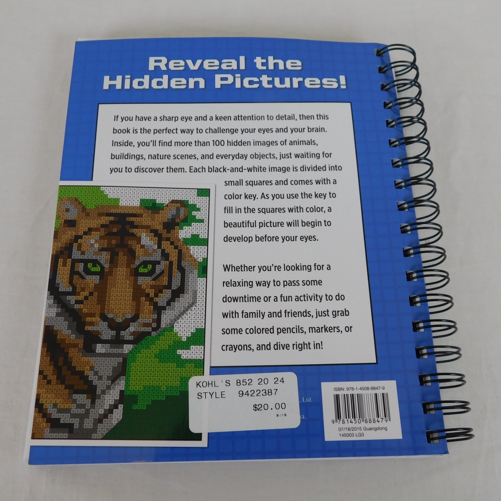 Brain Games Pixel Puzzles by Publications International Coloring Fill ...