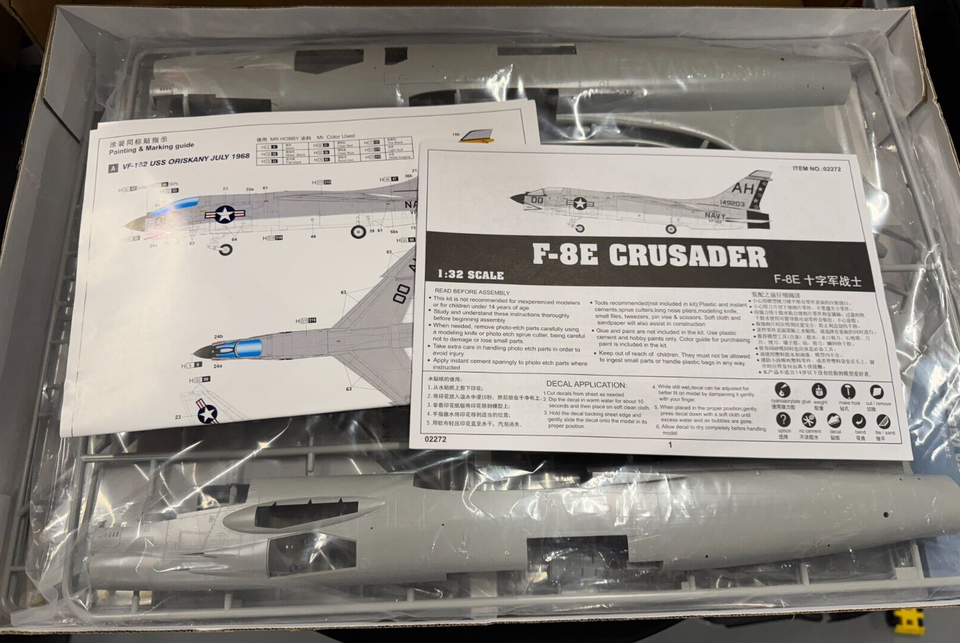 Trumpeter 1/32 02272 F-8E Crusader Plastic Model Kit Mint in Box MIB | eBay