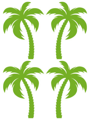 PALMEN AUFKLEBER Deko Sticker Palme Wandtattoo Möbel Fenster Auto ...