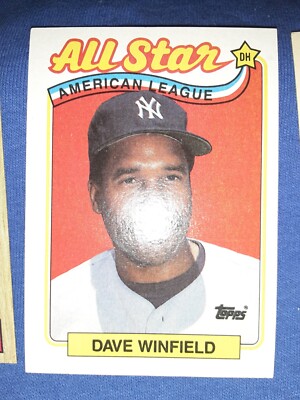 1989 MLB Topps All Star Dave Winfield | #407 | New York Yankees ...