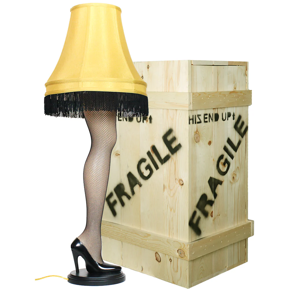 A Christmas Story 45" Full Size Lady's Leg Lamp, Shade w/FRAGILE Wood ...