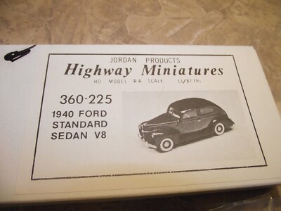 Jordan Products Highway Miniatures #225 HO Scale 1940 Ford V8 Sedan ...