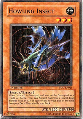 Howling Insect SOD-EN025 Yu-Gi-Oh! Heavy Play 1st Edition | eBay