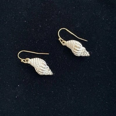 Tommy Bahama Gold Tone and White Conch Drop Earrings | eBay
