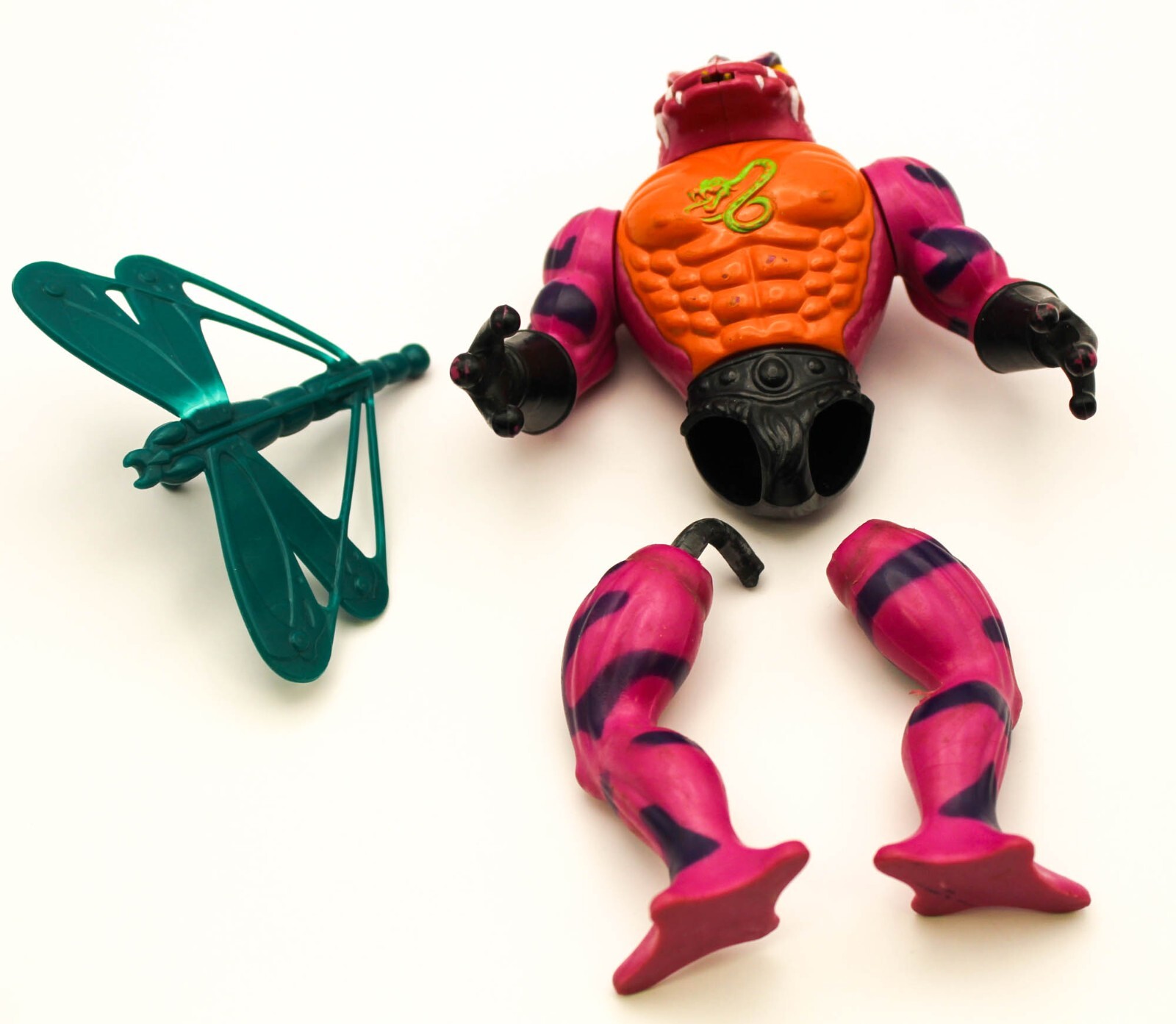 MOTU Tung Lasher 1985 Near Complete Vintage Action Figure Legs Broken ...