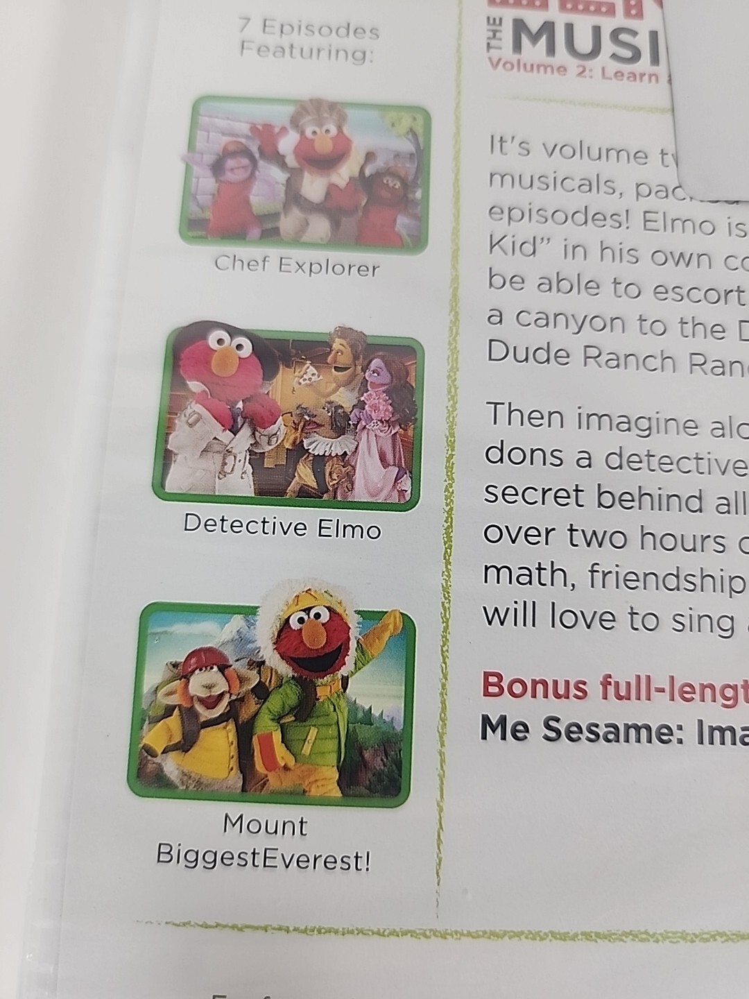 Elmo the Musical: Volume 2: Learn and Imagine (DVD) Elmos World New ...