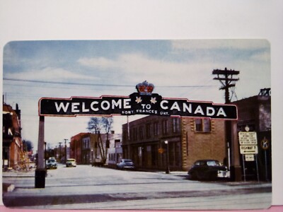 Fort Frances Ontario gateway Canada 50s street scene | eBay