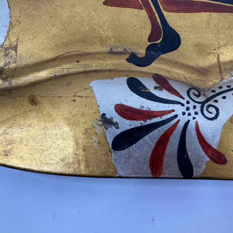 Frank Neal (1915-1955) Hand-Painted Gold Ground Serving Tray Spartan ...