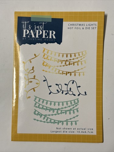 It's Just Paper By Justine Hovey, Christmas Lights, Hot Foil & Die Set ...