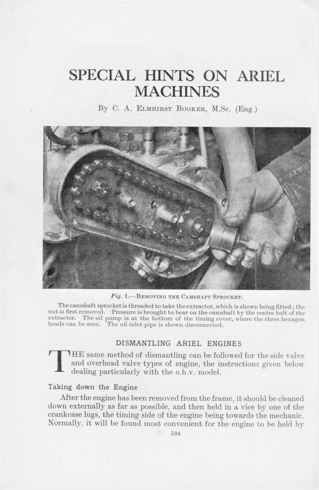 Motorcycle Repair & Upkeep Book 1930 AJS Ariel BSA Enfield Matchless ...