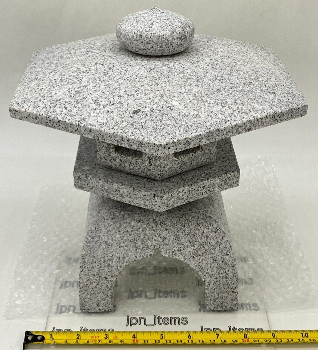 Gray Stone Lantern Yukimi Tourou Small Granite Japanese Garden Ornament ...