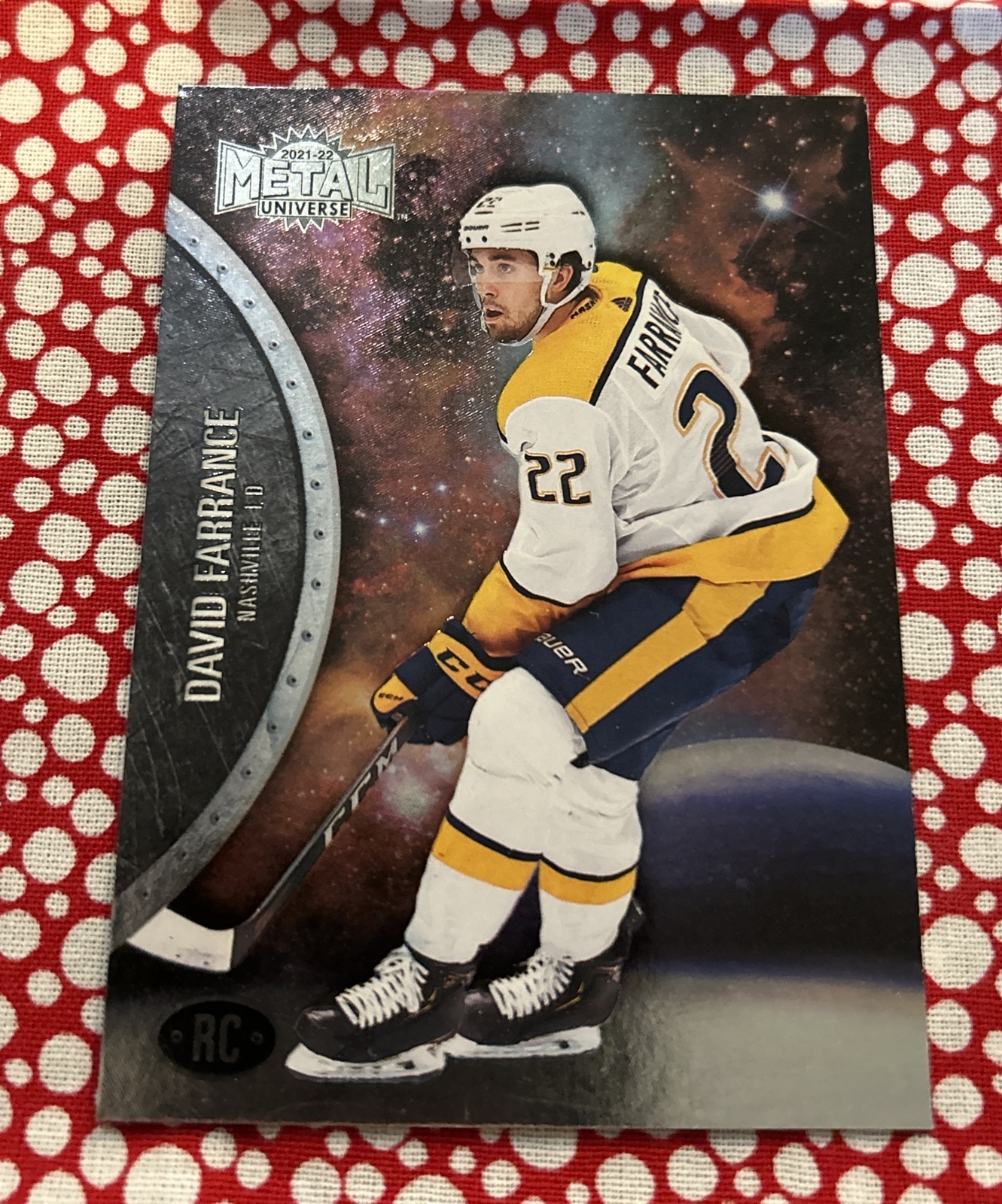 2021-22 UD Skybox Metal Universe Rookie #167 David Farrance - Nashville ...
