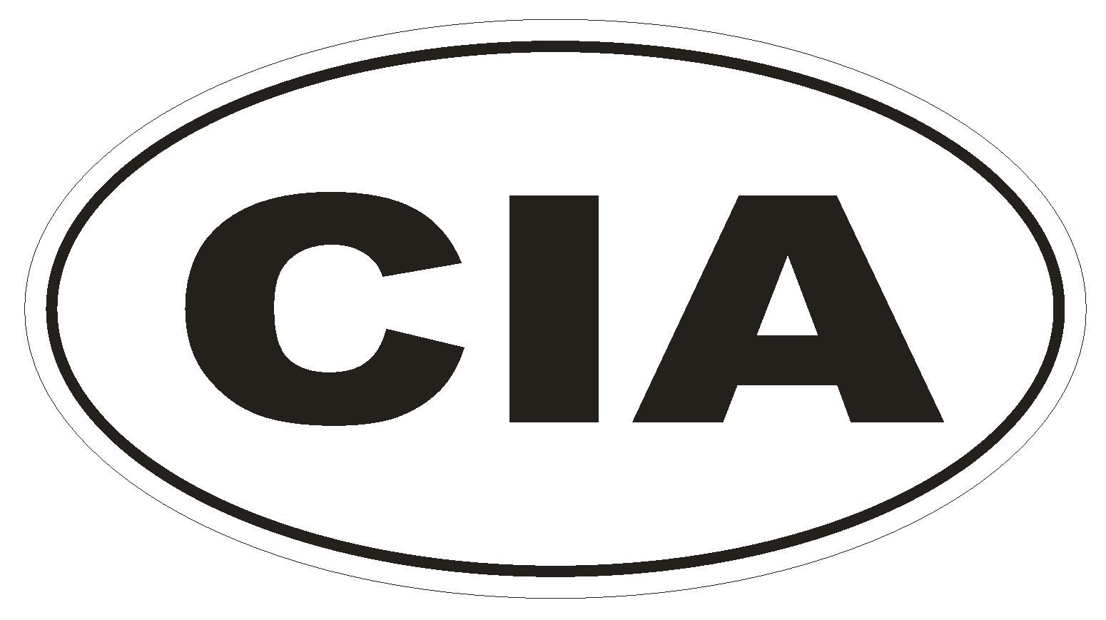 CIA Oval Bumper Sticker or Helmet Sticker D1614 Central Intelligence ...