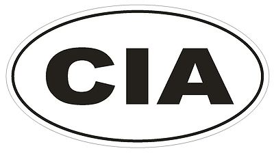 CIA Oval Bumper Sticker or Helmet Sticker D1614 Central Intelligence ...