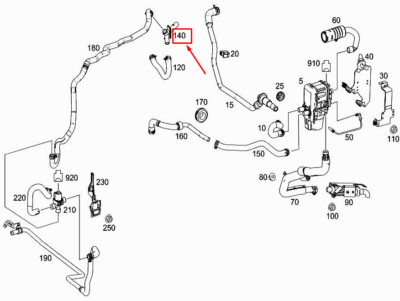Mercedes-Benz GLE W166 Waterline Connection Fitting A1669971859 NEW ...