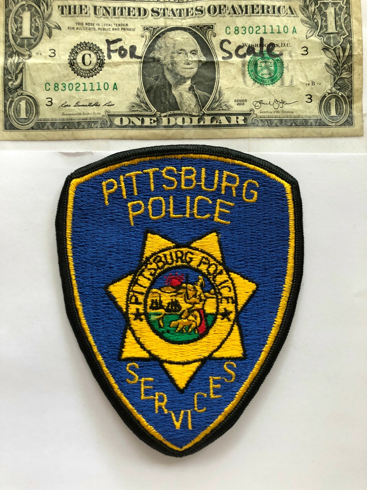 Pittsburg California Police patch Un-sewn great condition | eBay