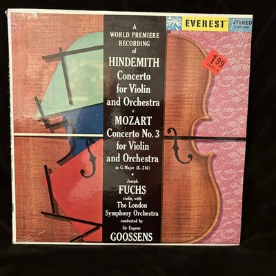 JOSEPH FUCHS violin - HINDEMITH & MOZART Goossens EVEREST SDBR 3040 ST ...