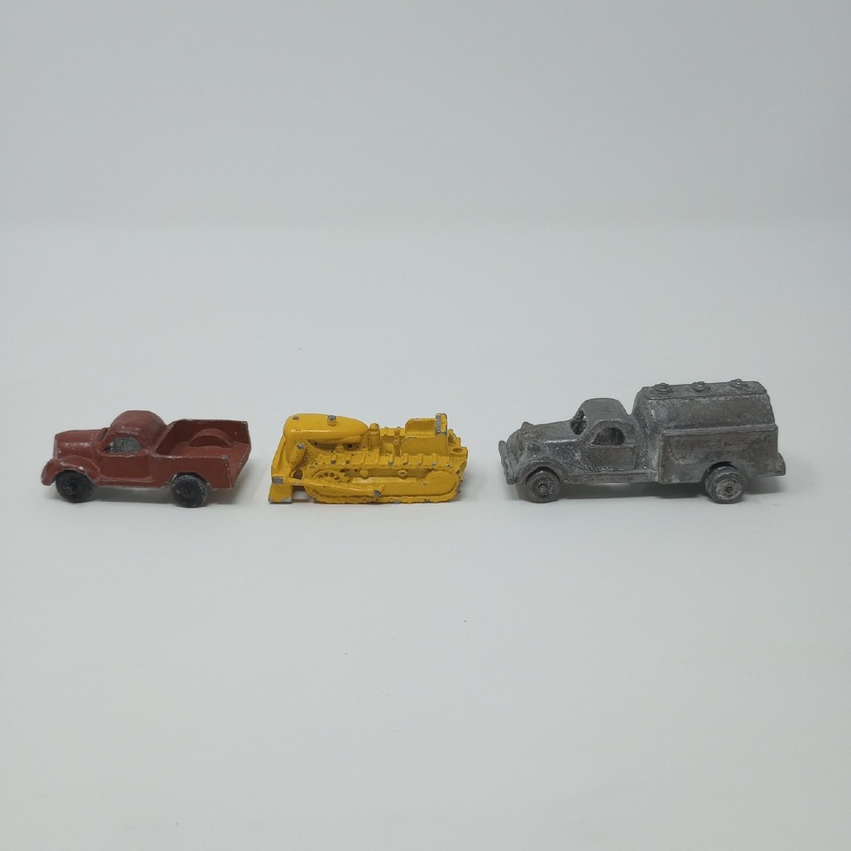 Lot Of 3 HO Dyna Models Tanker Truck, Pickup Truck, & Heavy Bull Dozer ...