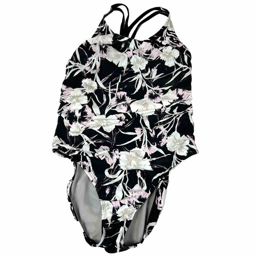 Speedo One Piece Women’s Swimsuit Size 8 Floral Black White Pink ...
