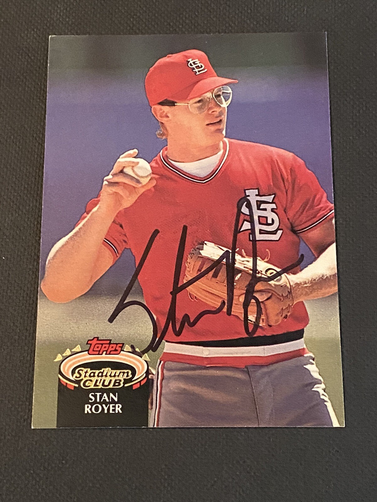 Stan Royer Signed 1992 Topps Stadium Club Card Auto STL Cardinals ...
