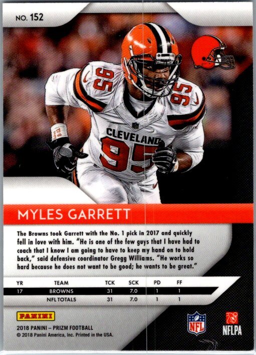 2018 Panini Prizm #152 Myles Garrett | eBay