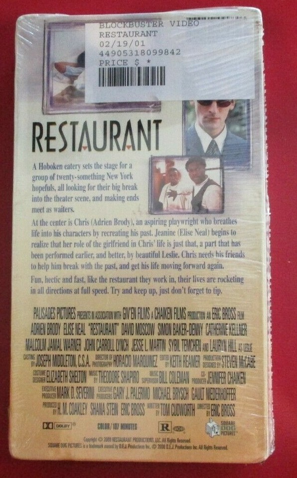 Restaurant (VHS 2000) | eBay