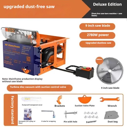 9” Dustless Saw Small Table Saw Woodworking Table Saw Multi-Cutting ...