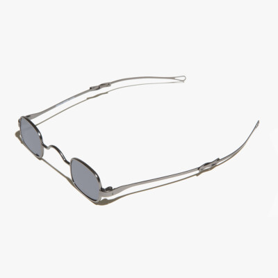 Gunmetal Sliding Temple Tiny Spectacle Sunglass Gray Lens - Kane | eBay ...