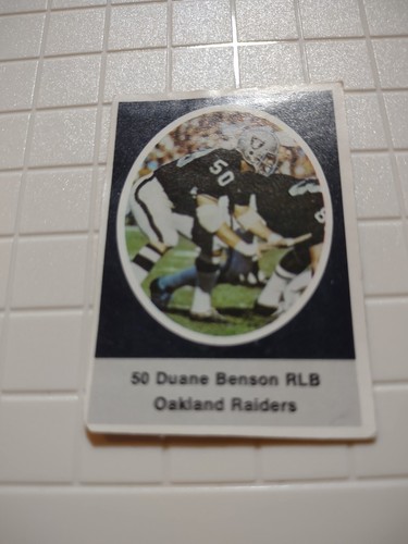 Sunoco 1972 action NFL stamps Oakland Raiders Duane Benson | eBay