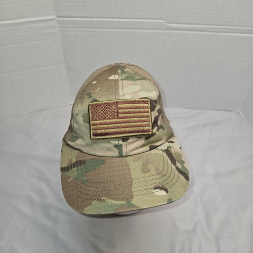 Army Green Camo Camouflage American USA Flag Mesh Back Adjustable Cap ...