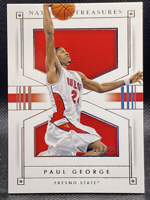 🔥 2015 National Treasures Collegiate Paul George Red #/99 Clippers 🔥 | eBay