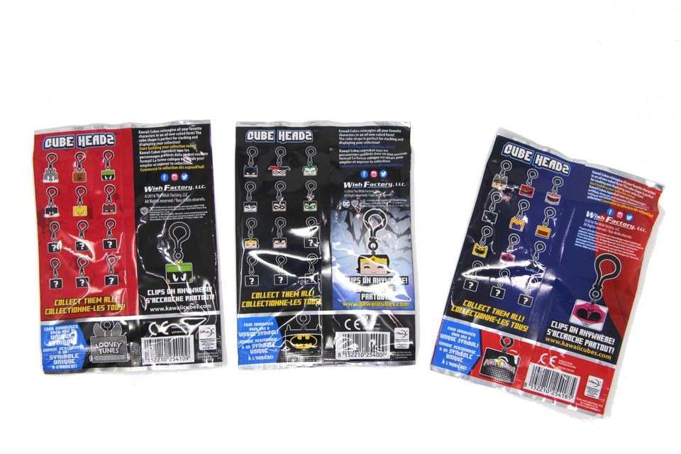 Kawaii Cube Heads Scooby-Doo Looney tunes Power rangers DC Heroes Set ...