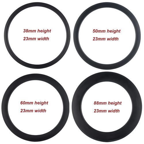 700C 38/50/60/88mm Carbon Road Bicycle Rims Clincher/Tubular/Tubeless ...