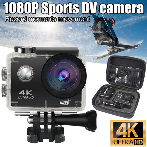 4K HD 170° Waterproof Camera Wifi Action Sports Cam DVR Camcorder 30M ...