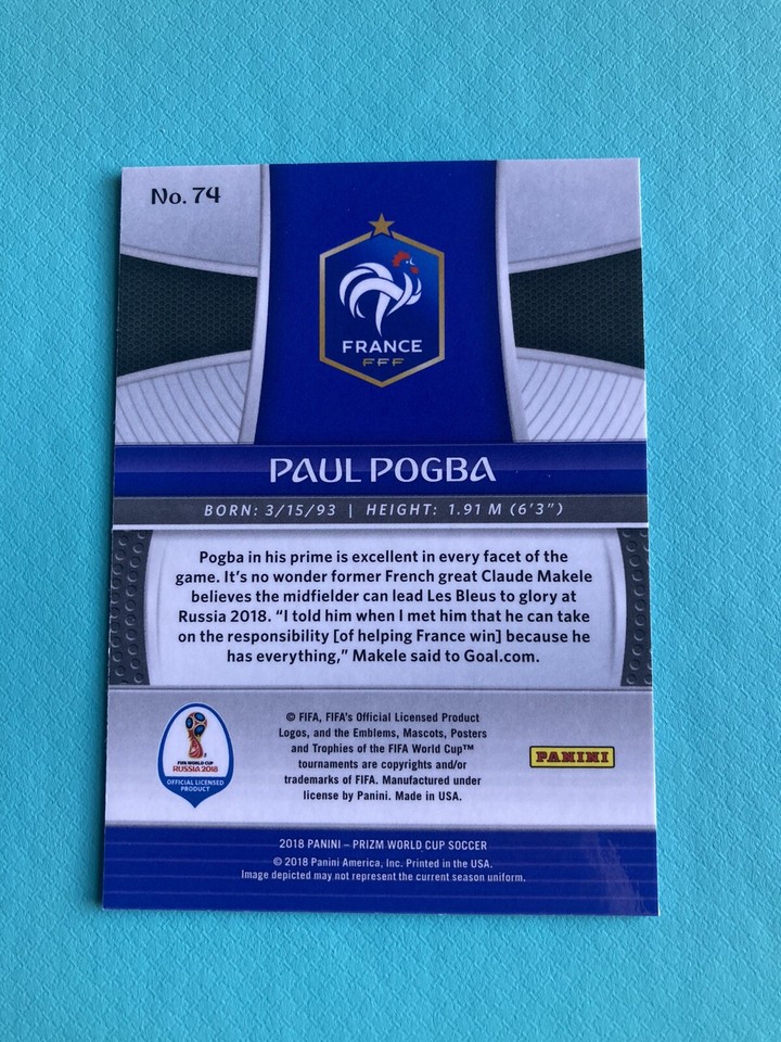 2018 Paul Pogba Prizm World Cup Base Card France World Cup Winner | eBay