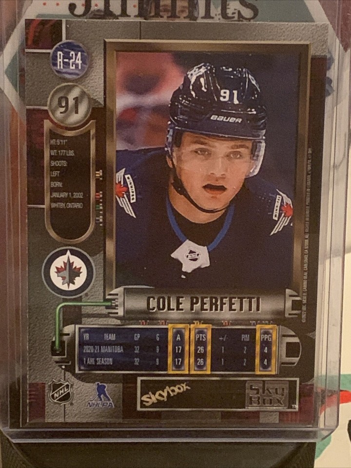 2021-22 Metal Universe retro 1997-98 Cole Perfetti #R-24 Winnipeg Jets ...