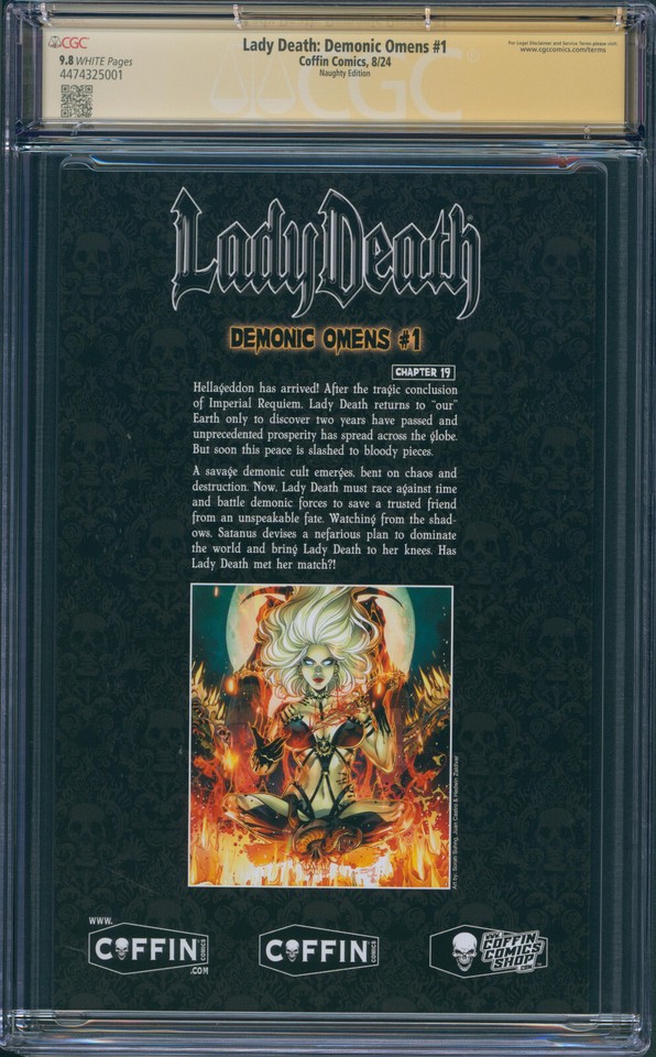 Lady Death Demonic Omens #1 Signed Sun Khamunaki Naughty Variant SS CGC ...