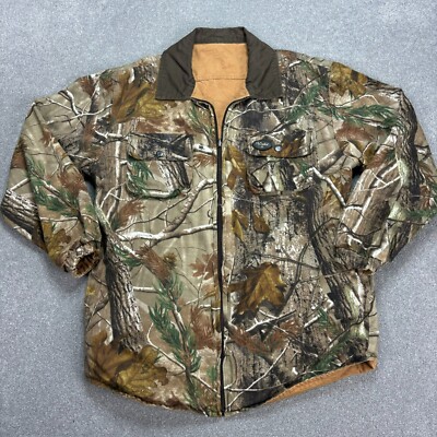 RealTree Jacket Adult Medium Brown Work Wear Canvas Walls Camo Hunting ...