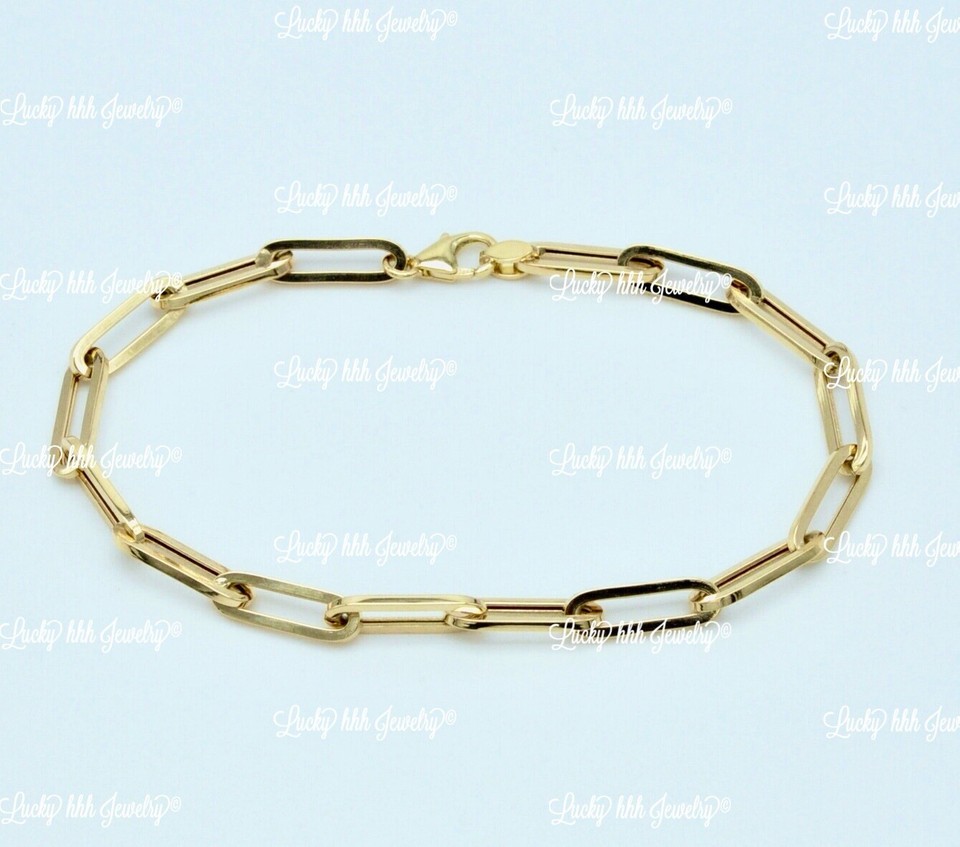 14K Yellow Gold Paperclip Bracelet 7 inches 2.70 grams Ultra lightweight | eBay