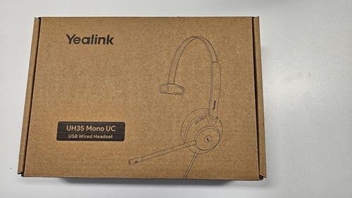 Yealink UH35 Single Ear Mono Wired Headset, Noise Cancelling Mics ...